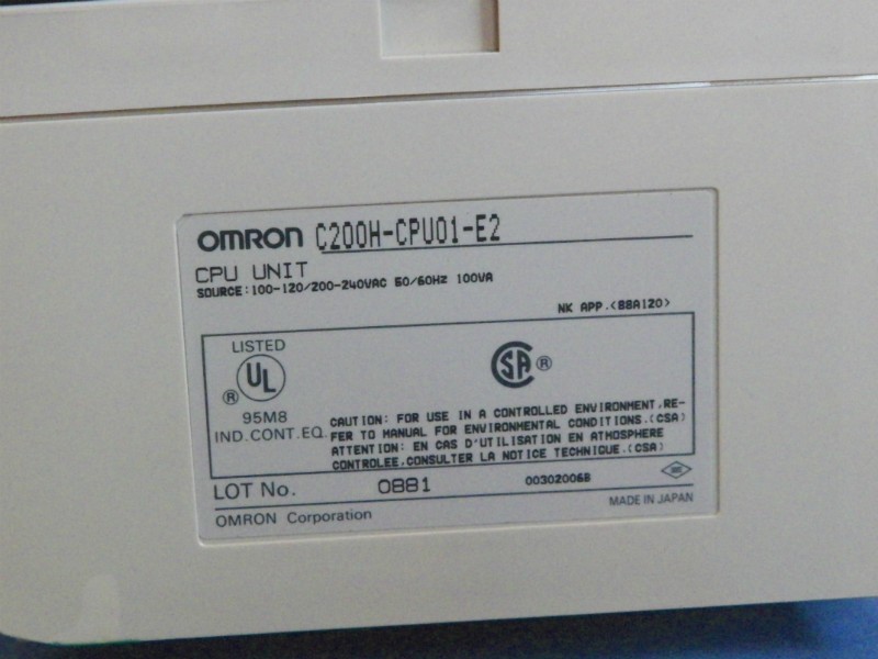 OMRON Sysmac C200H CPU01-E2